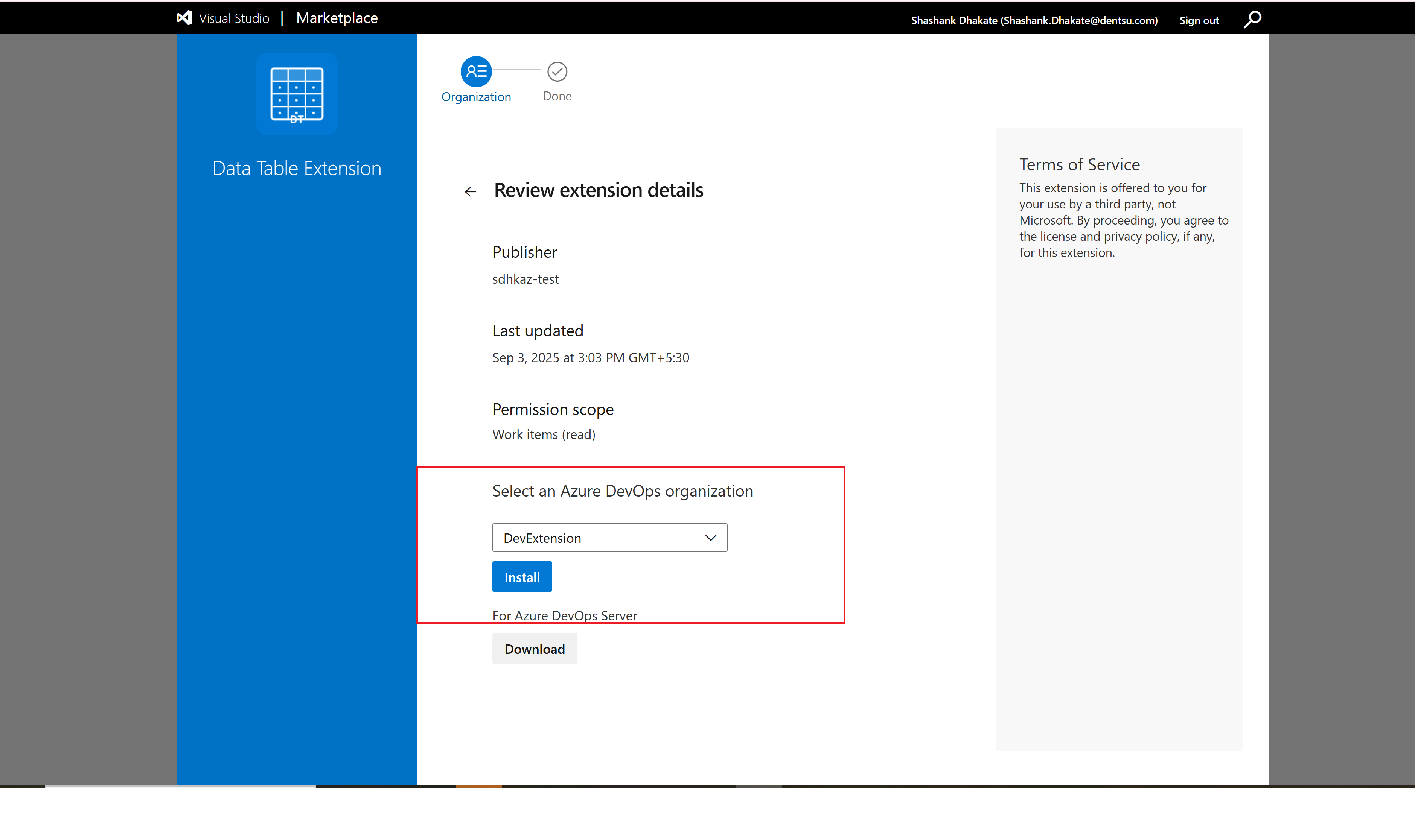 Work Log Data Table Extension - Visual Studio Marketplace